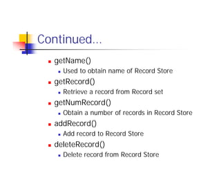 J2ME RMS | PDF | Databases | Computer Software and Applications