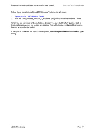 J2me step by step | PDF