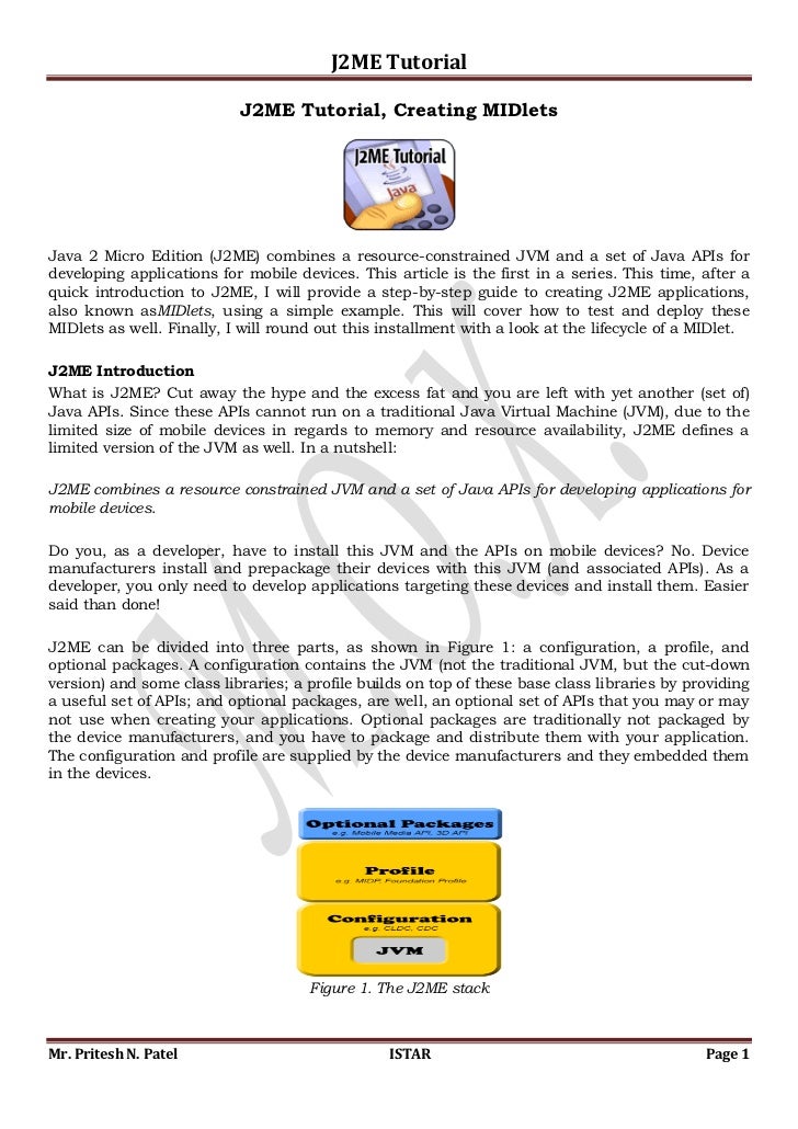 J2me Tutorial