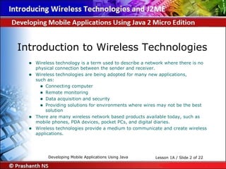 J2ME Unit_01 | PPT