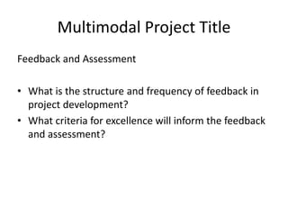 Multimodal Project Planner | PPTX
