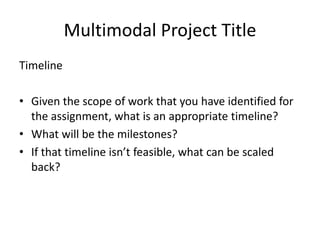 Multimodal Project Planner | PPTX
