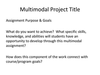 Multimodal Project Planner | PPTX