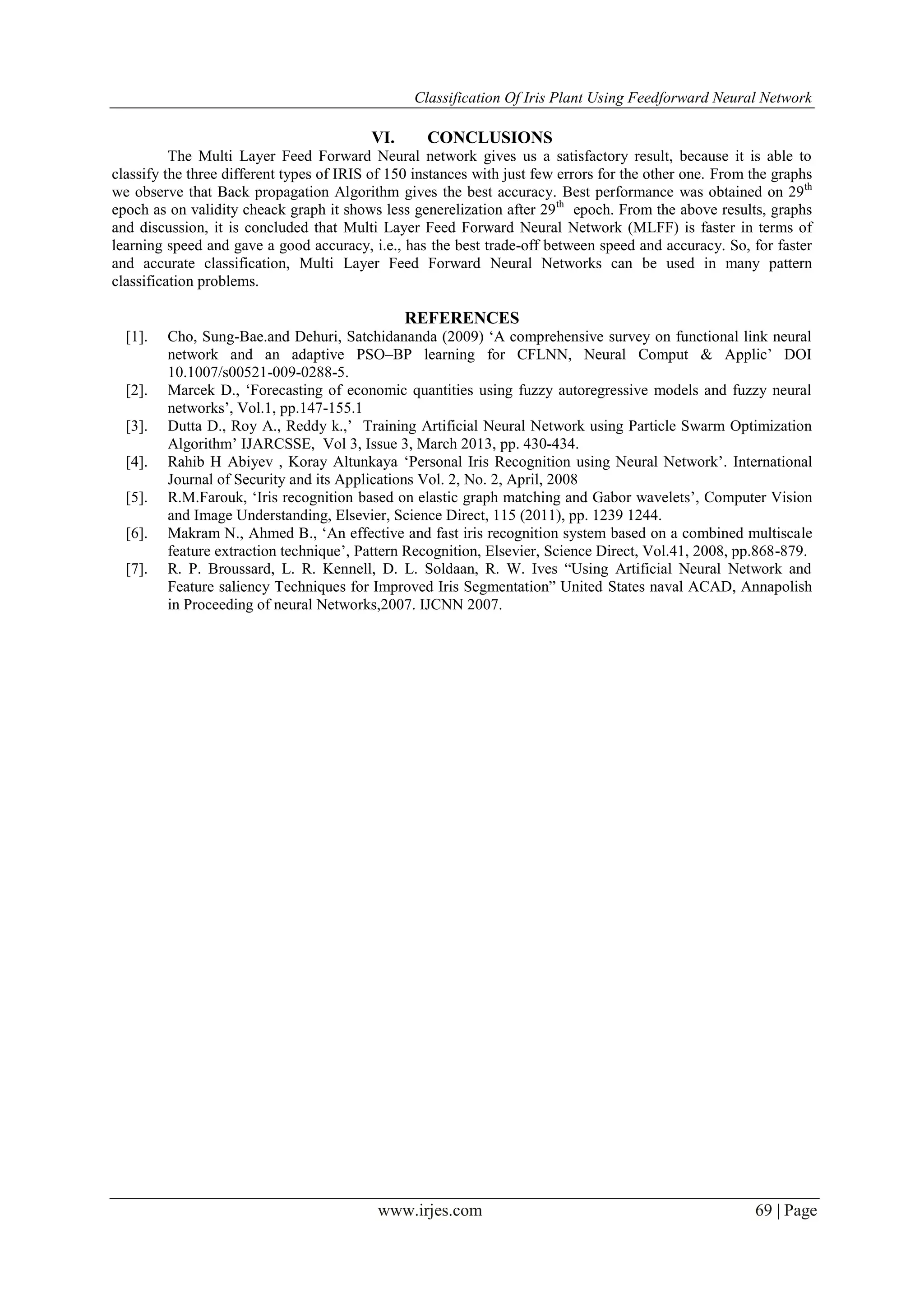 Classification Of Iris Plant Using Feedforward Neural Network | PDF ...