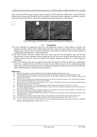 A Study of microstructure and mechanical properties of 5083 Al-alloy ...