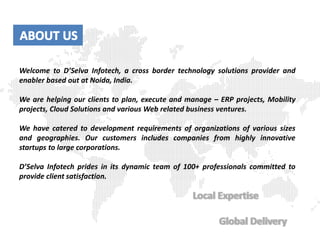 D'selva Infotech Capabilities | PPSX