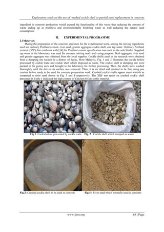 Exploratory study on the use of crushed cockle shell as partial sand ...