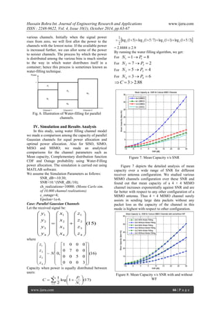Study and Analysis Capacity of MIMO Systems for AWGN Channel Model Scenarios | PDF