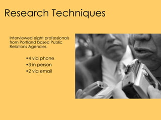 PR Agencies Research Presentation | PPT