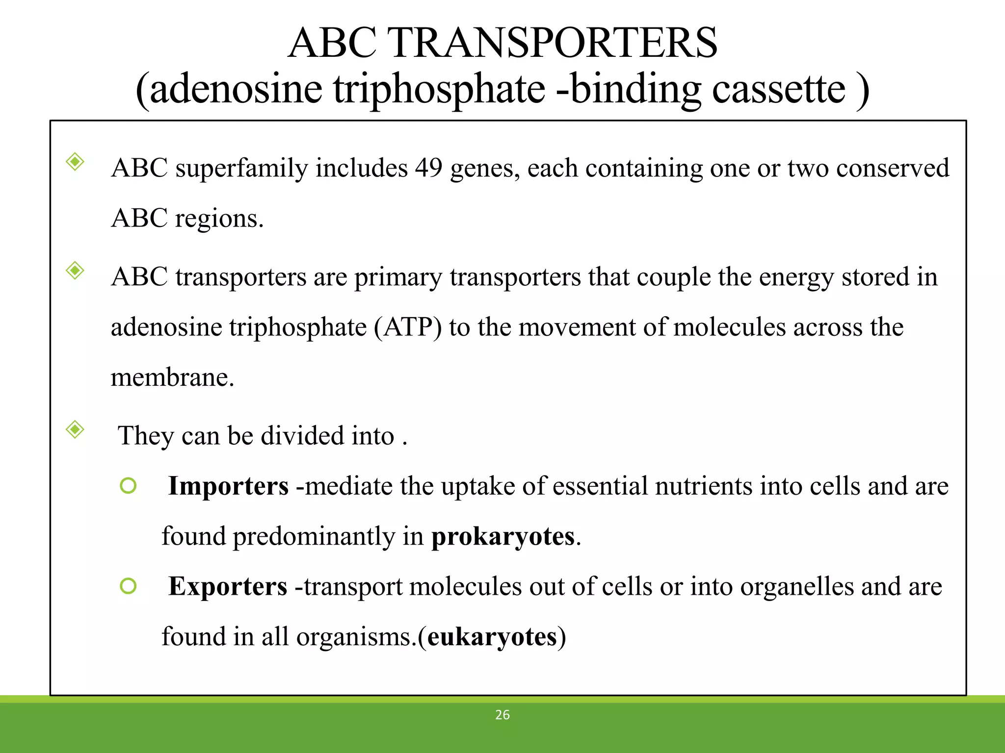 Membrane transporters | PPTX