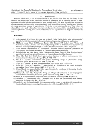 Microcontroller Based Solar tracking System for enhancing efficiency of a Photovoltaic system ...