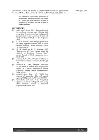Analysis of Two Way Simply Supported Slabs With Central Sunk Using Finite Element Method | PDF