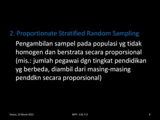 Metode Pengambilan Sampel-Metode Penelitian Penyuluhan Part 6 & 7 | PPT
