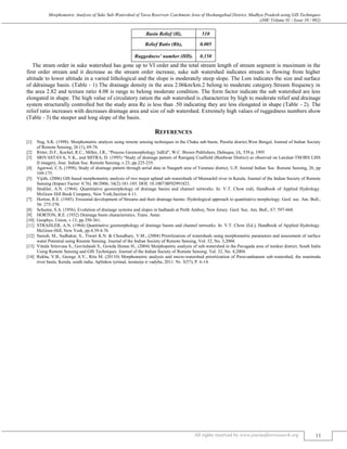 MORPHOMETRIC ANALYSIS OF SUKE SUB-WATERSHED OF TAWA RESERVOIR CATCHMENT ...