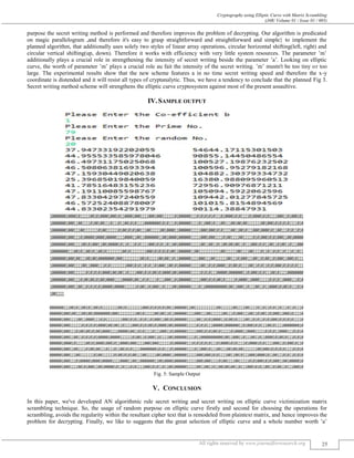 CRYPTOGRAPHY USING ELLIPTIC CURVE WITH MATRIX SCRAMBLING | PDF | Information and Network ...