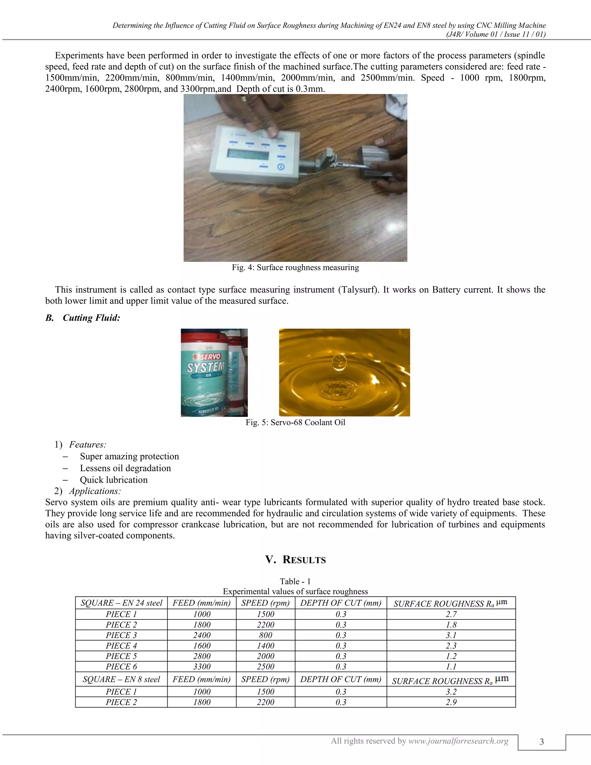 Determining The Influence Of Cutting Fluid On Surface Roughness During Machining Of En24 And En8