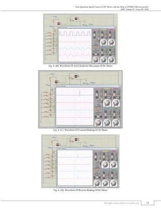 FOUR QUADRANT SPEED CONTROL OF DC MOTOR USING AT89S52 MICROCONTROLLER | PDF