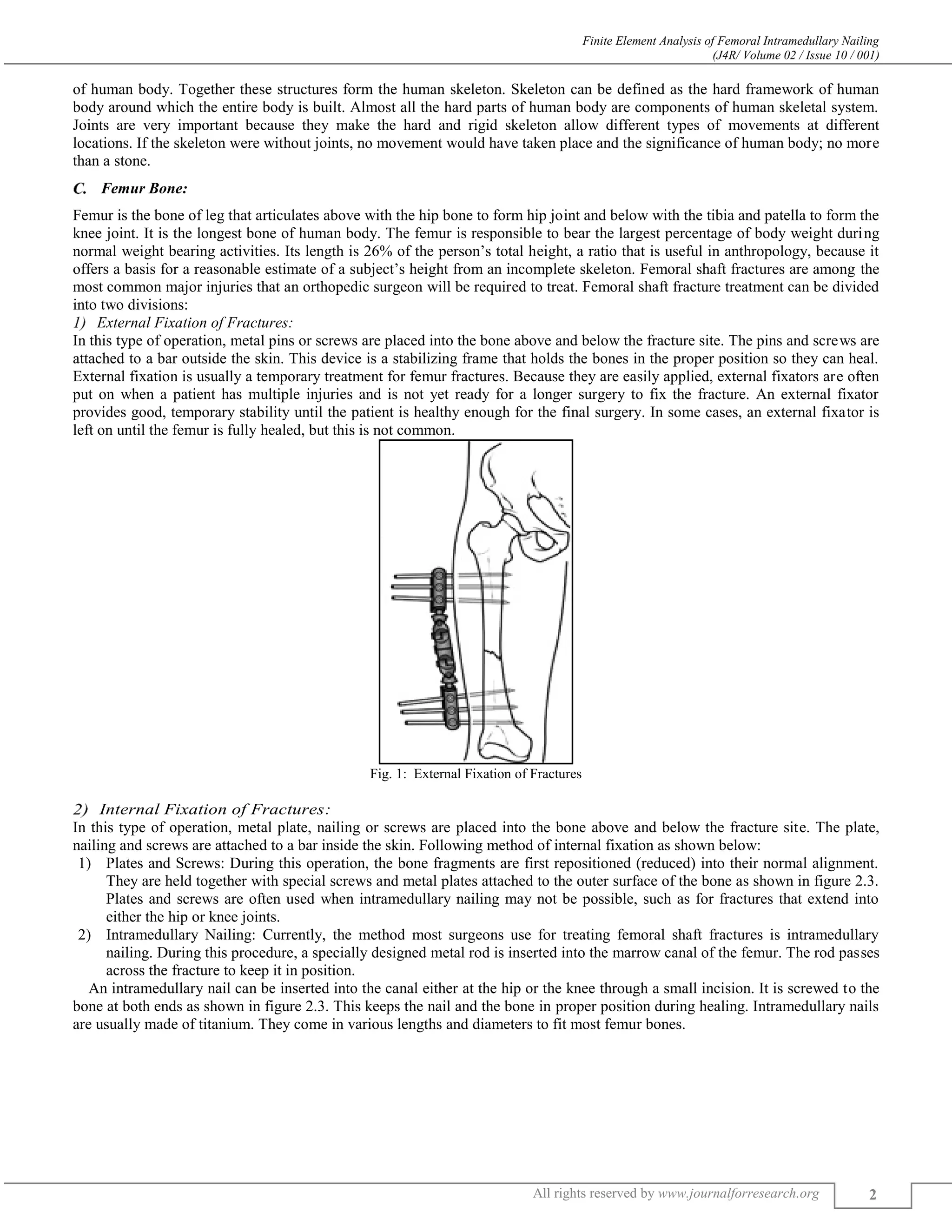 FINITE ELEMENT ANALYSIS OF FEMORAL INTRAMEDULLARY NAILING | PDF
