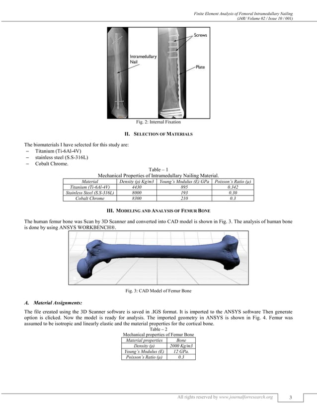 FINITE ELEMENT ANALYSIS OF FEMORAL INTRAMEDULLARY NAILING | PDF