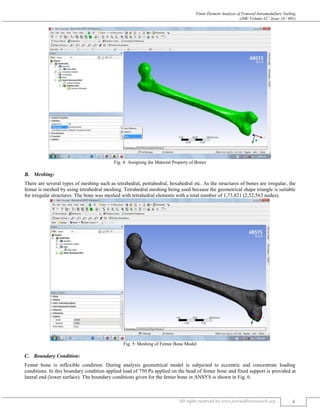 FINITE ELEMENT ANALYSIS OF FEMORAL INTRAMEDULLARY NAILING | PDF
