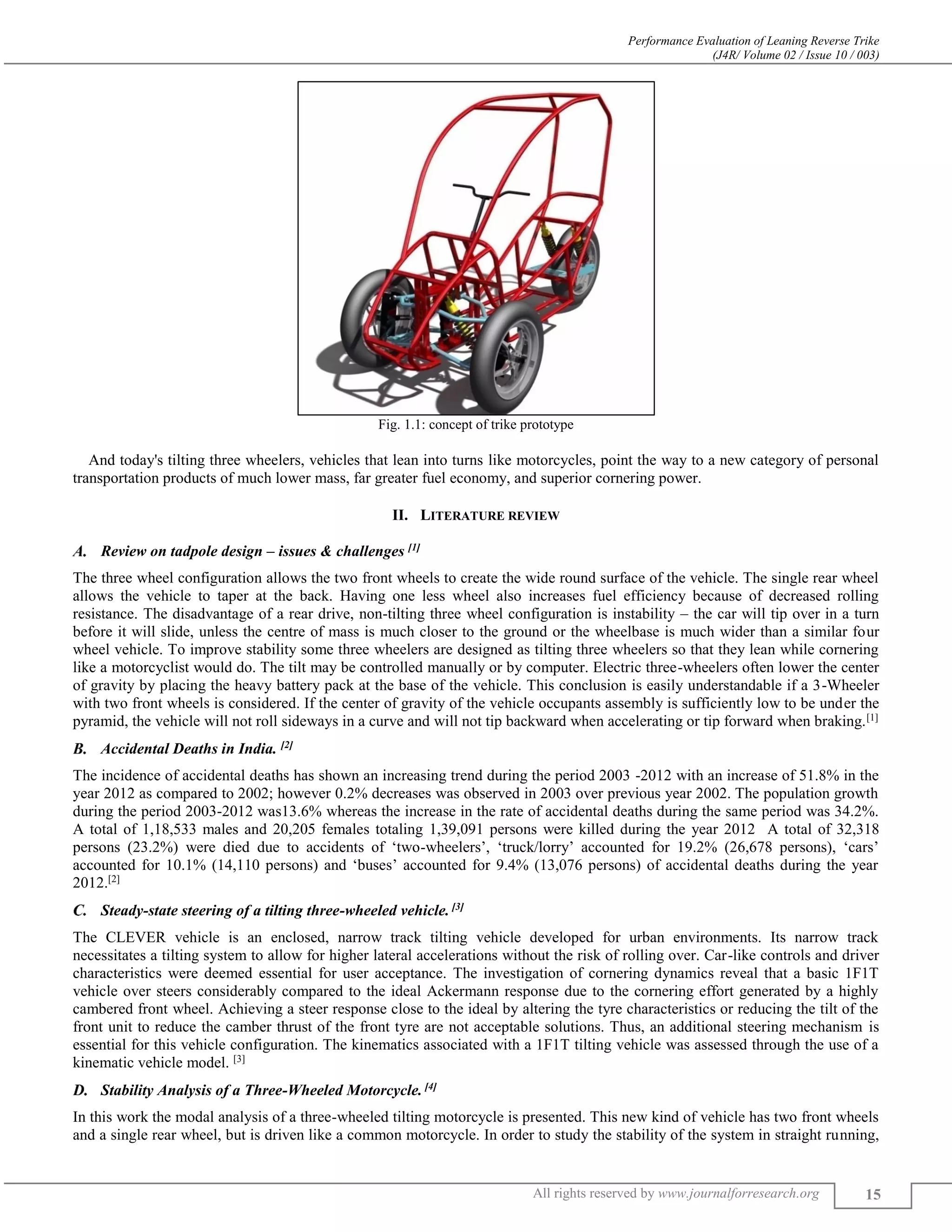 PERFORMANCE EVALUATION OF LEANING REVERSE TRIKE | PDF
