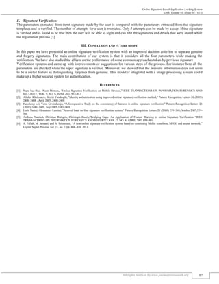 ONLINE SIGNATURE BASED APPLICATION LOCKING SYSTEM | PDF