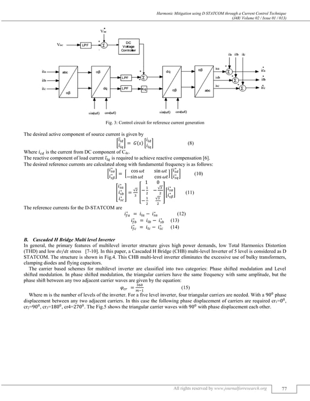 HARMONIC MITIGATION USING D STATCOM THROUGH A CURRENT CONTROL TECHNIQUE | PDF | Radio Control ...