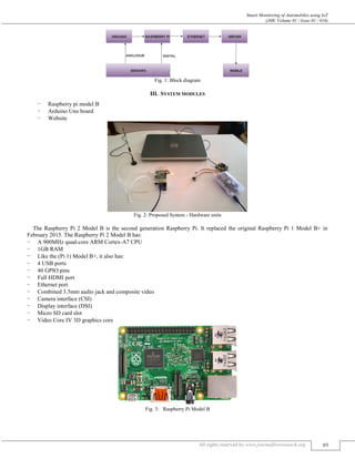 SMART MONITORING OF AUTOMOBILE USING IOT | PDF