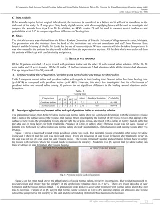 A COMPARATIVE STUDY BETWEEN TOPICAL POVIDONE IODINE AND NORMAL SALINE ...