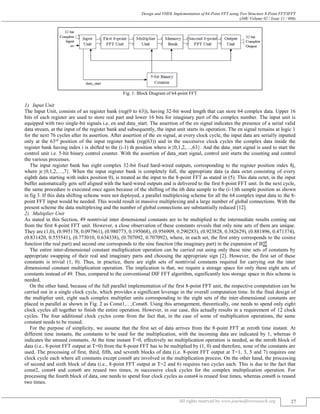 DESIGN AND VHDL IMPLEMENTATION OF 64-POINT FFT USING TWO STRUCTURE 8-POINT FFT/IFFT | PDF