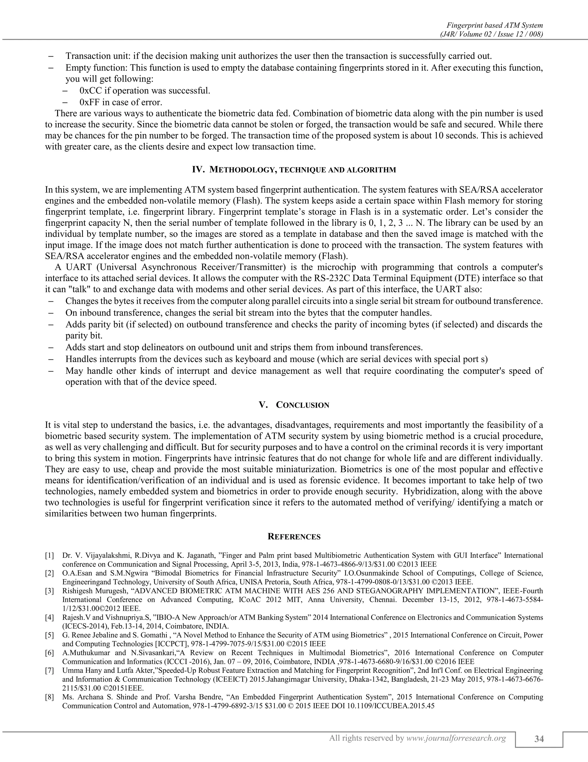 FINGERPRINT BASED ATM SYSTEM | PDF