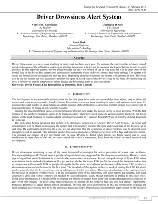 DRIVER DROWSINESS ALERT SYSTEM | PDF | Free Download