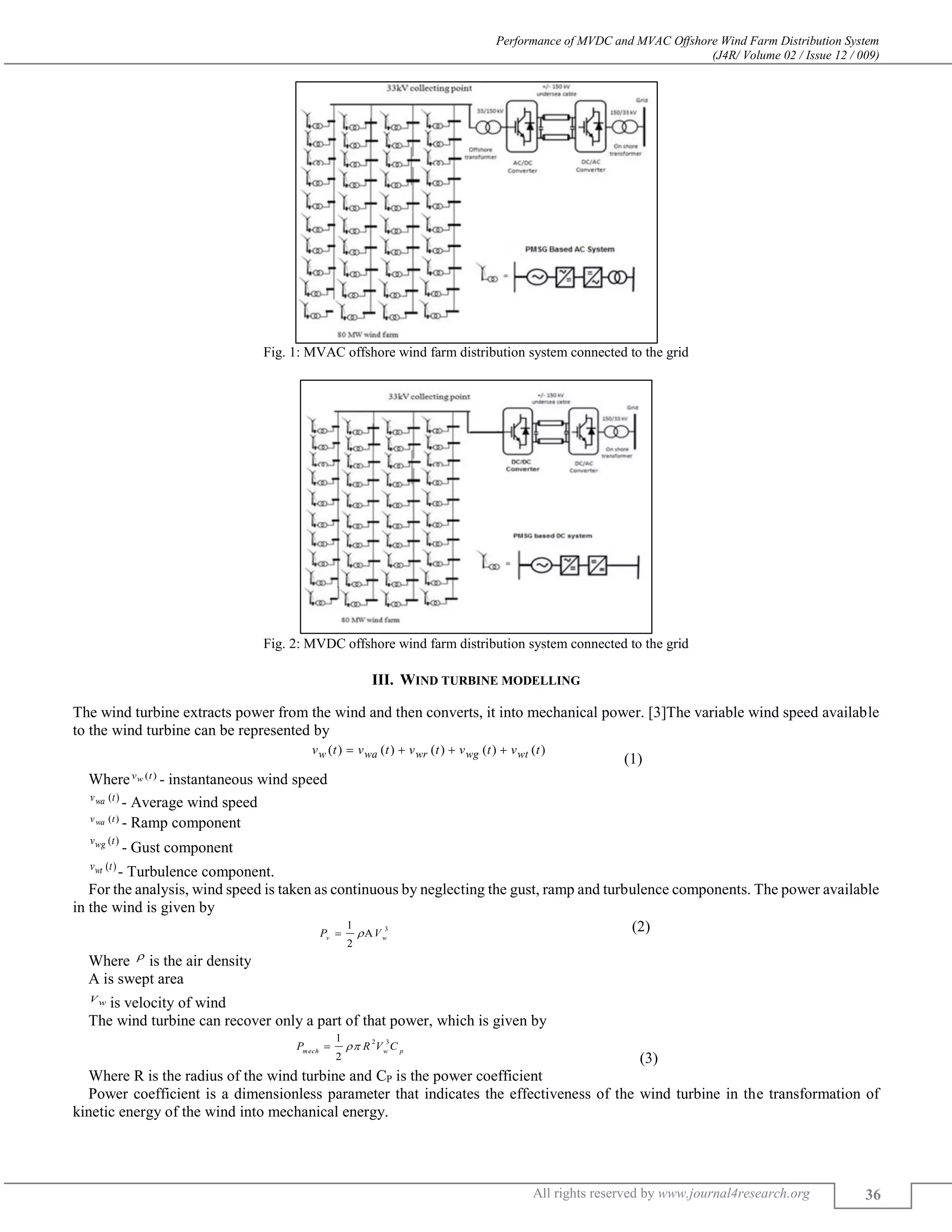 PERFORMANCE OF MVDC AND MVAC OFFSHORE WIND FARM DISTRIBUTION SYSTEM | PDF