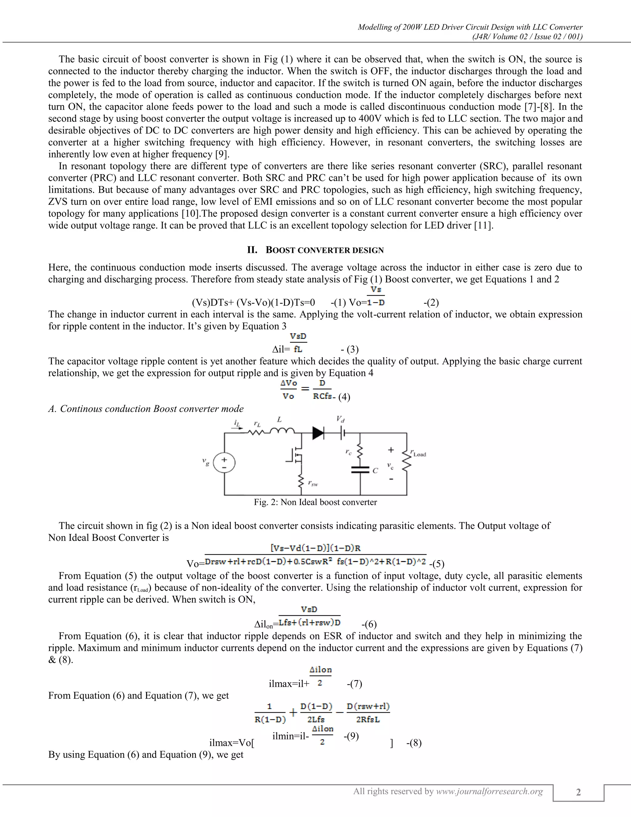 MODELLING OF 200W LED DRIVER CIRCUIT DESIGN WITH LLC CONVERTER | PDF