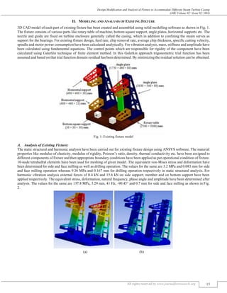 DESIGN MODIFICATION AND ANALYSIS OF FIXTURE TO ACCOMMODATE DIFFERENT STEAM TURBINE CASING | PDF