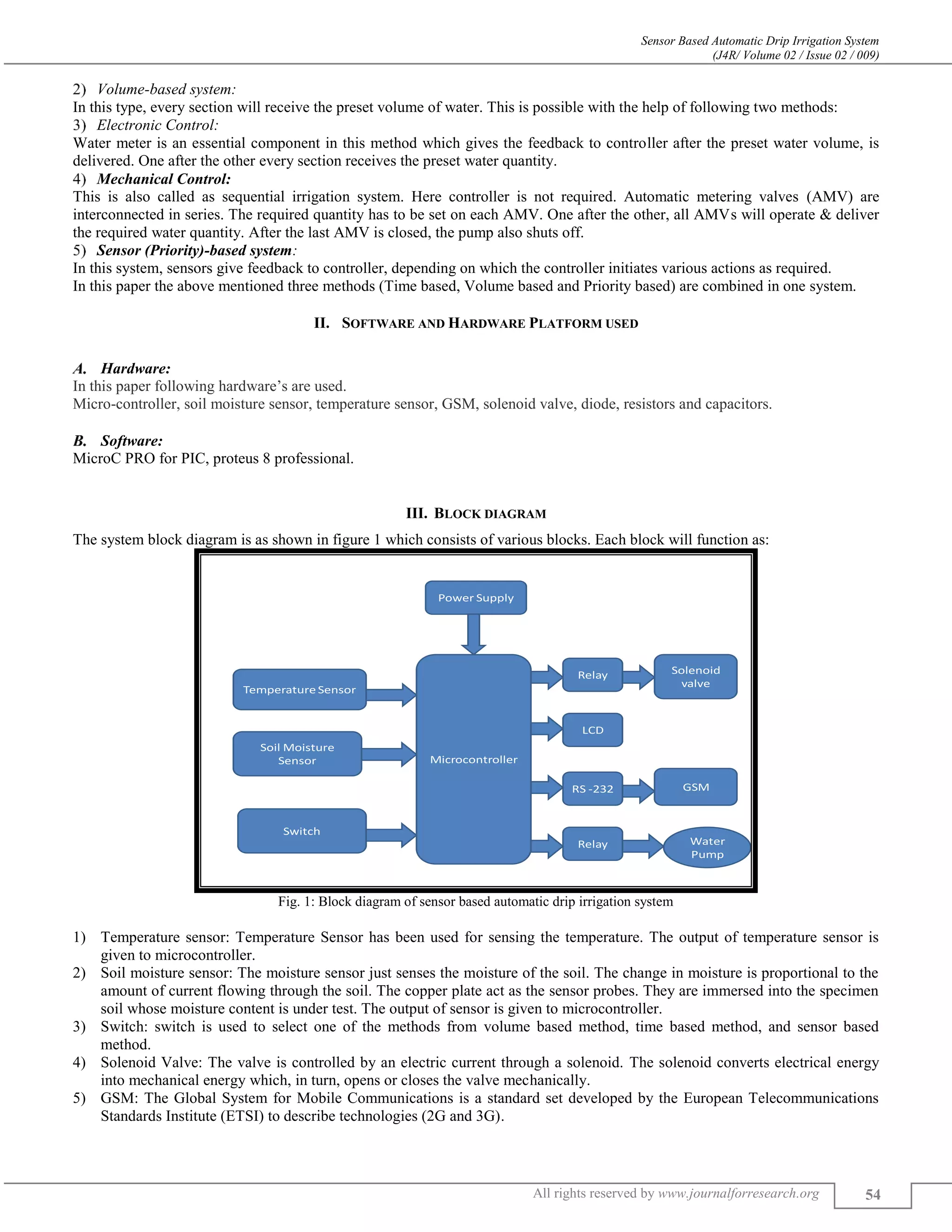 SENSOR BASED AUTOMATIC DRIP IRRIGATION SYSTEM | PDF