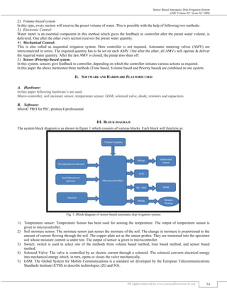 SENSOR BASED AUTOMATIC DRIP IRRIGATION SYSTEM | PDF