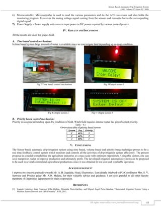 SENSOR BASED AUTOMATIC DRIP IRRIGATION SYSTEM | PDF