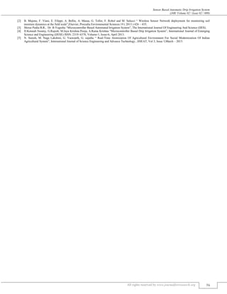 SENSOR BASED AUTOMATIC DRIP IRRIGATION SYSTEM | PDF