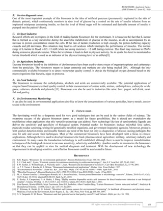 BIOSENSORS- ANALYTICAL DEVICE | PDF