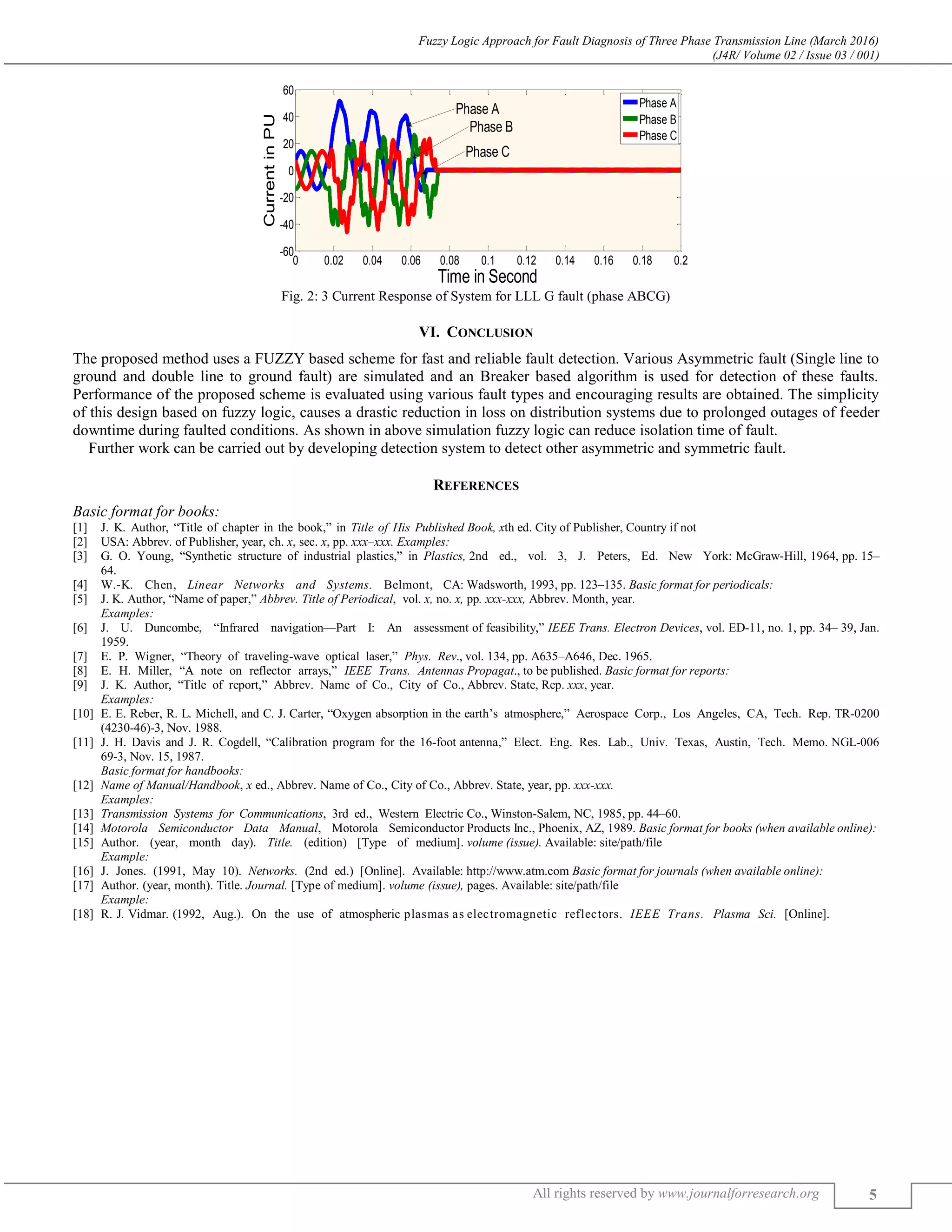 FUZZY LOGIC APPROACH FOR FAULT DIAGNOSIS OF THREE PHASE TRANSMISSION ...