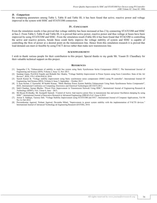 POWER QUALITY IMPROVEMENT BY SSSC AND STATCOM USING PI CONTROLLER | PDF