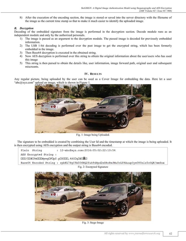 STEGSIGN: A DIGITAL IMAGE AUTHENTICATION MODEL USING STEGANOGRAPHY AND AES ENCRYPTION | PDF