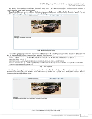 STEGSIGN: A DIGITAL IMAGE AUTHENTICATION MODEL USING STEGANOGRAPHY AND AES ENCRYPTION | PDF