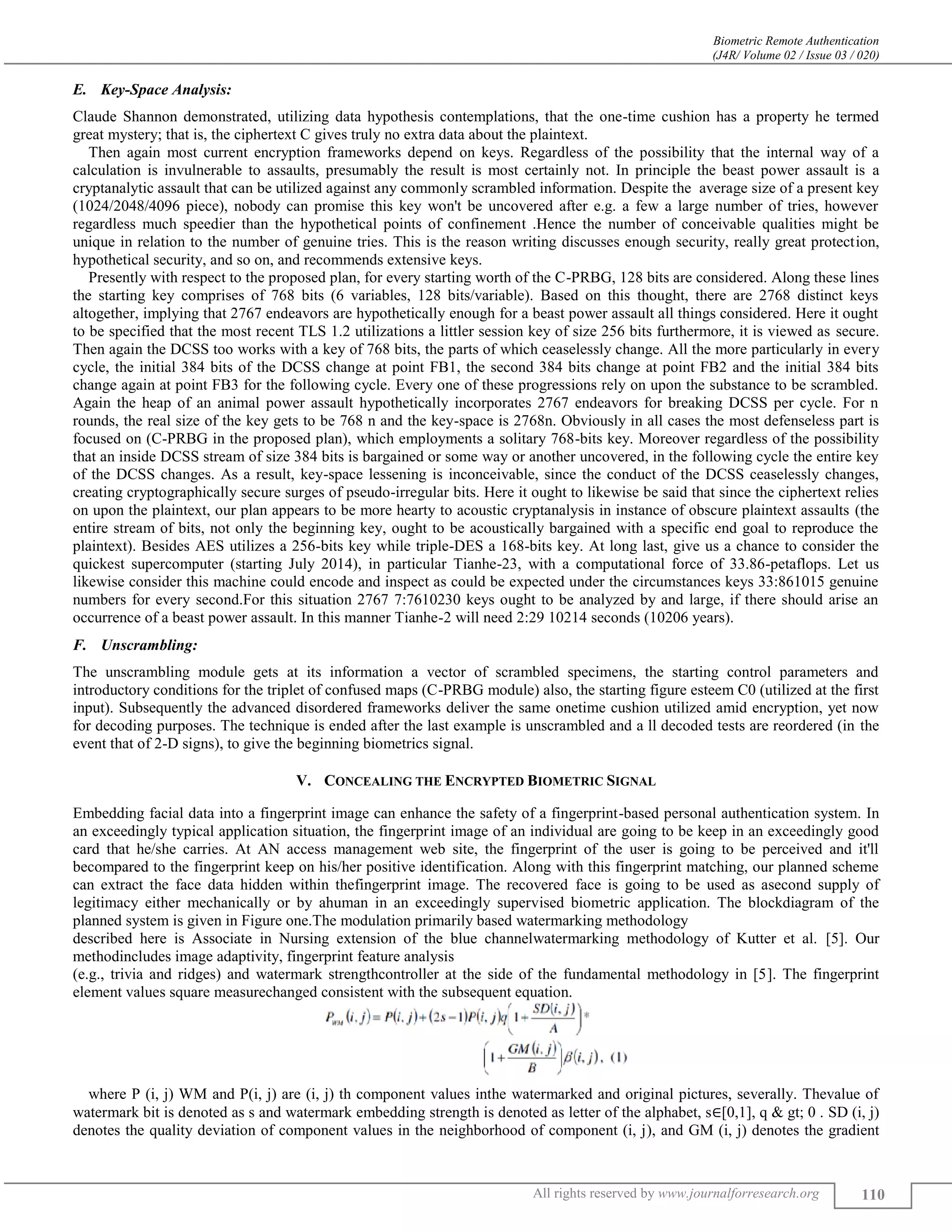 BIOMETRIC REMOTE AUTHENTICATION | PDF