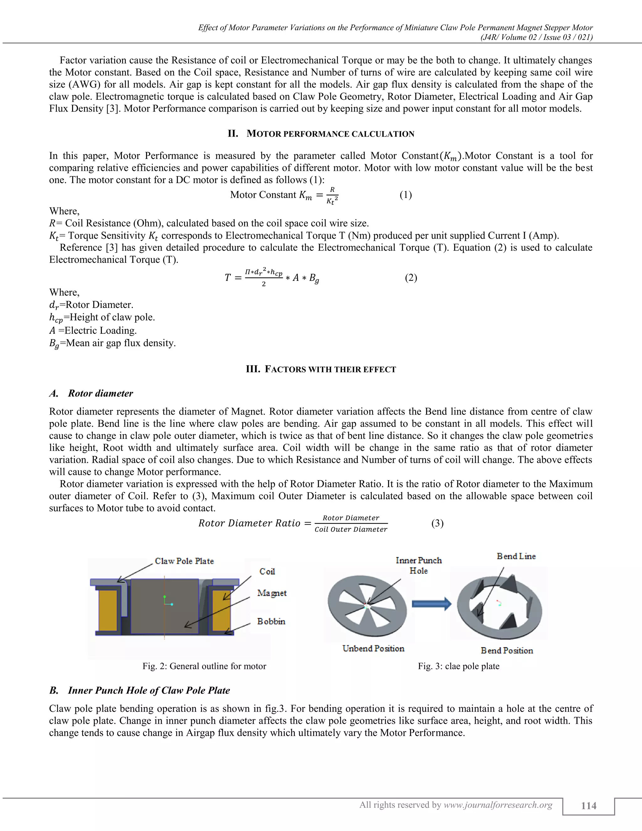 EFFECT OF MOTOR PARAMETER VARIATIONS ON THE PERFORMANCE OF MINIATURE ...