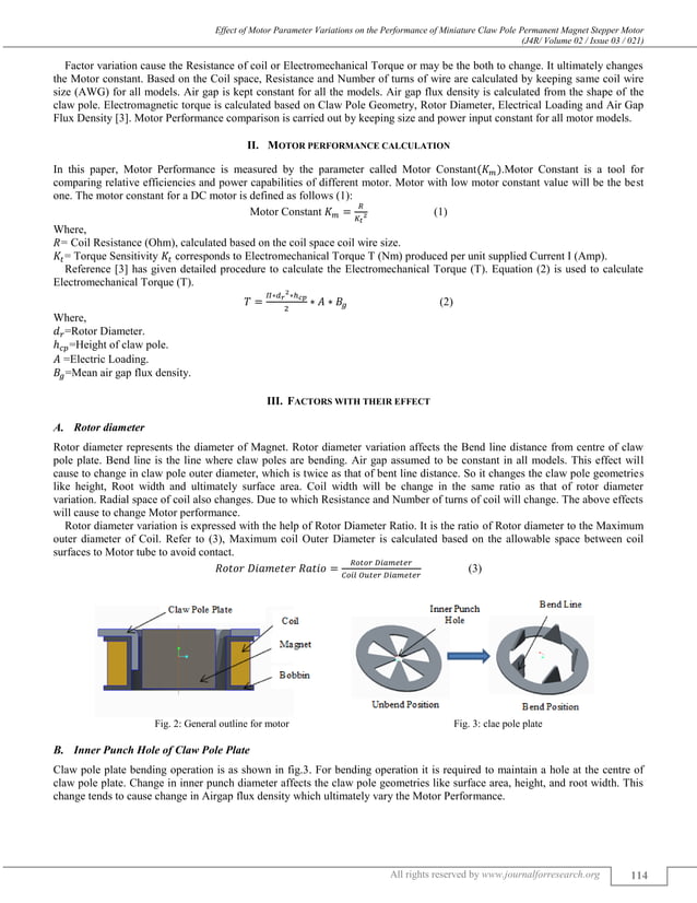 EFFECT OF MOTOR PARAMETER VARIATIONS ON THE PERFORMANCE OF MINIATURE ...