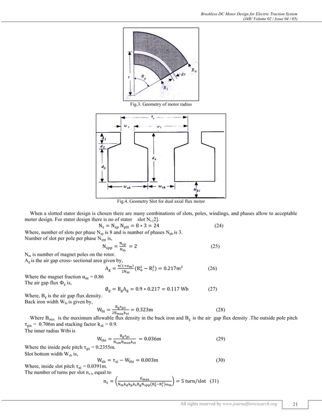 BRUSHLESS DC MOTOR DESIGN FOR ELECTRIC TRACTION SYSTEM. | PDF