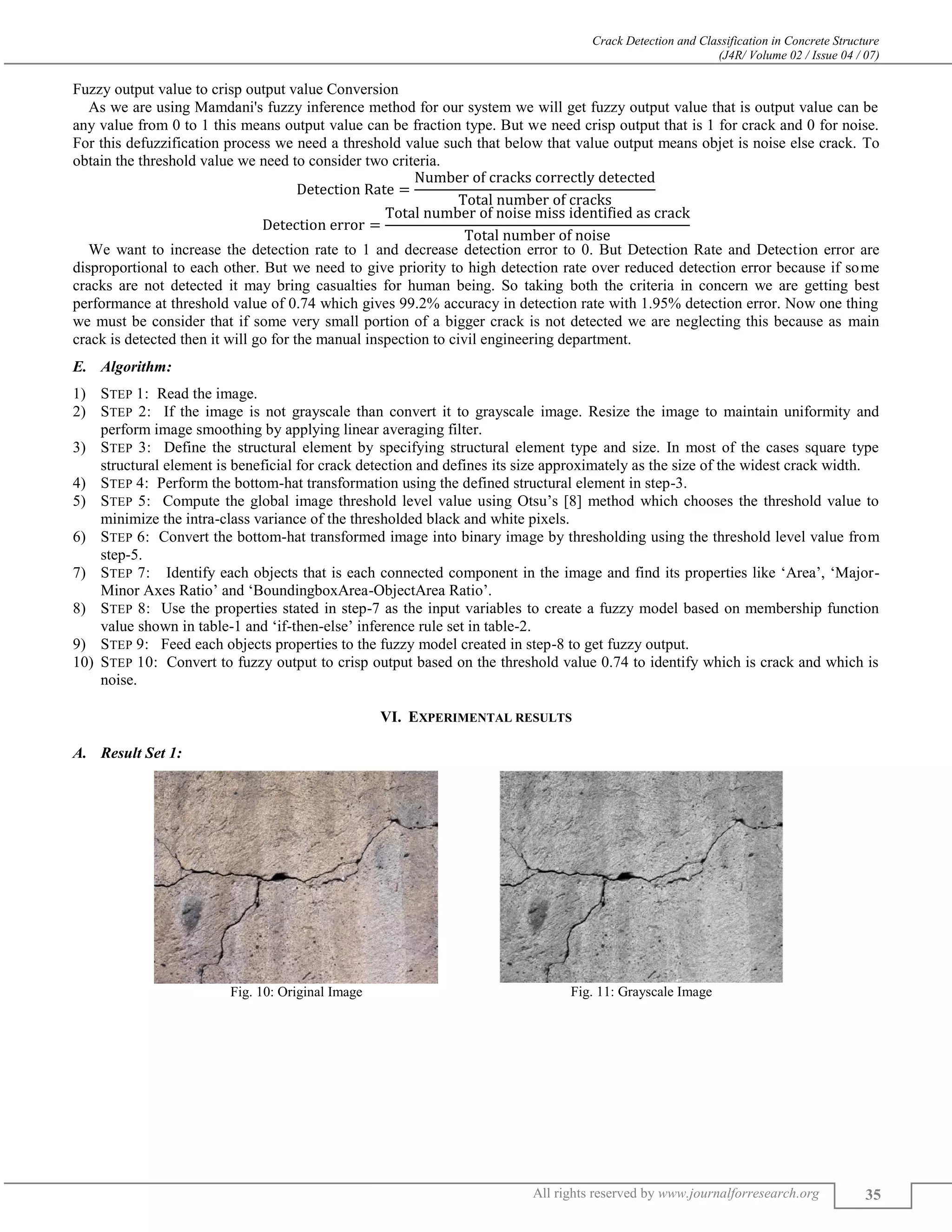 CRACK DETECTION AND CLASSIFICATION IN CONCRETE STRUCTURE | PDF