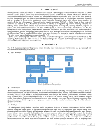 AUTOMATIC SORTING MACHINE | PDF